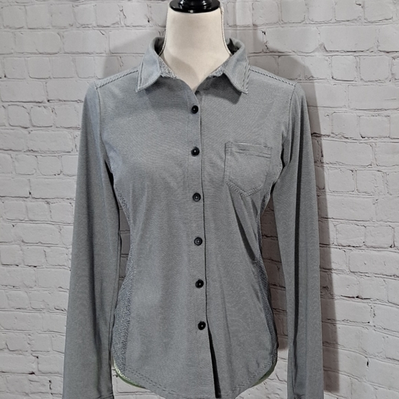 Prana | Tops | Prana Grey Striped Kinley Button Down Shirt | Poshmark